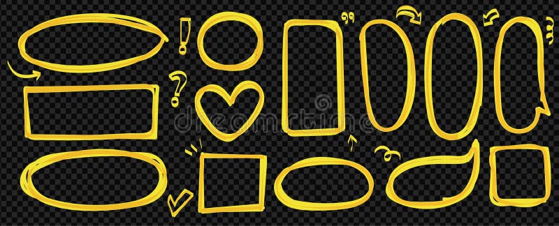 Set of Border Square Frames with Groovy Elements. Text Boxes on ...