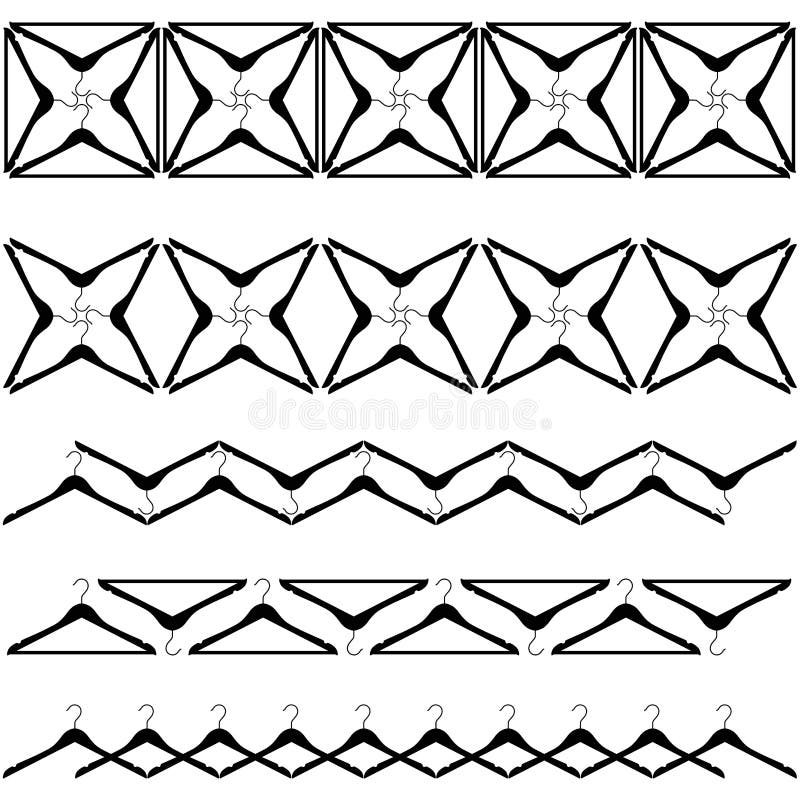 Clothes Hangers Pattern For Sale Packing Stock Vector - Illustration of ...