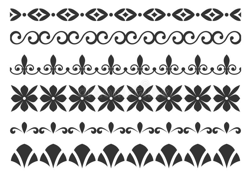 Set of borders for design stock vector. Illustration of border - 62820581