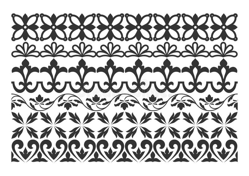 Set of borders for design stock vector. Illustration of decor - 62820724