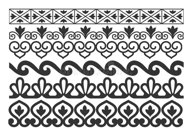 Set of borders for design stock vector. Illustration of ornamental ...