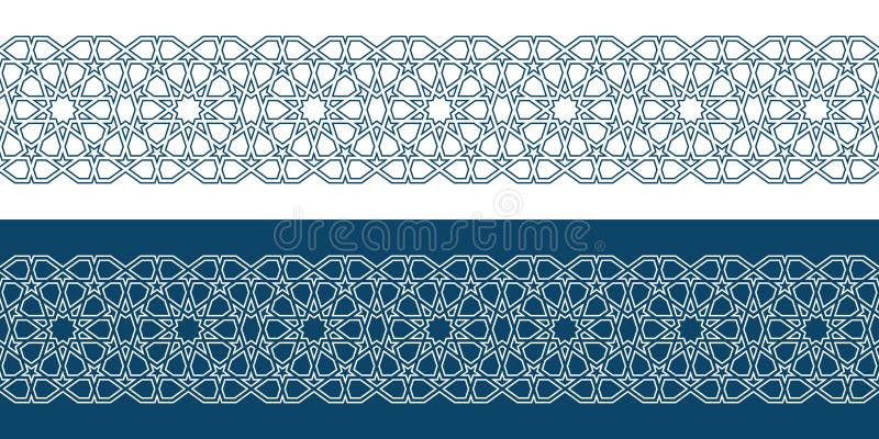 Islamic Ornament Pattern Border for Ramadan Card Stock Vector ...