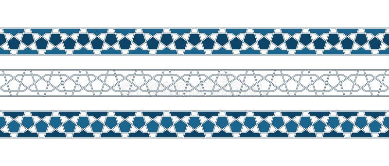 Islamic Ornament Pattern Border for Ramadan Card Stock Vector ...