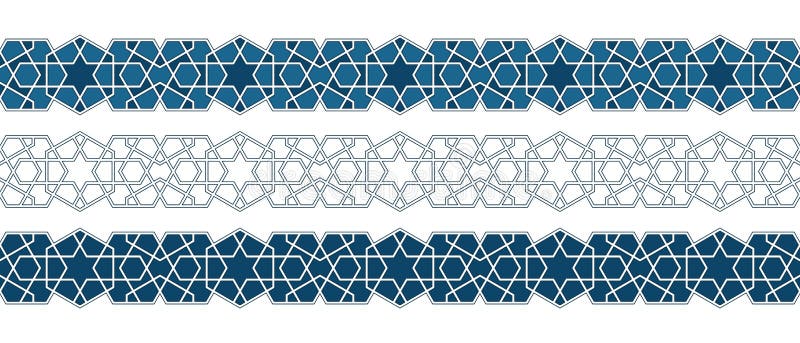 Islamic Ornament Pattern Border for Ramadan Card Stock Vector ...