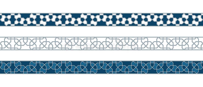 Islamic Ornament Pattern Border for Ramadan Card Stock Vector ...