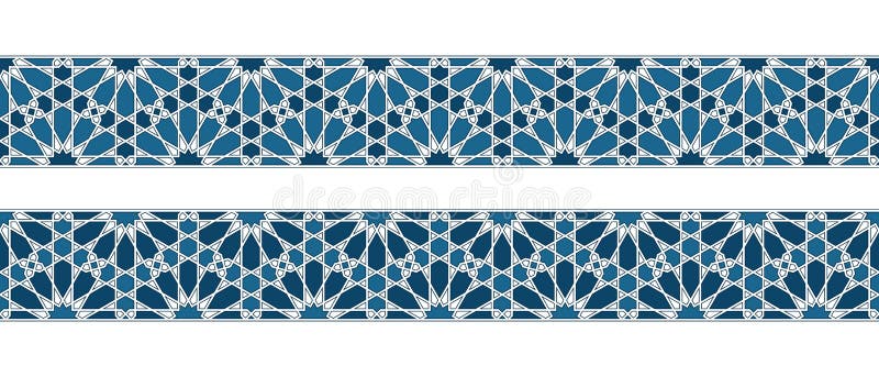 Islamic Ornament Pattern Border for Ramadan Card Stock Vector ...