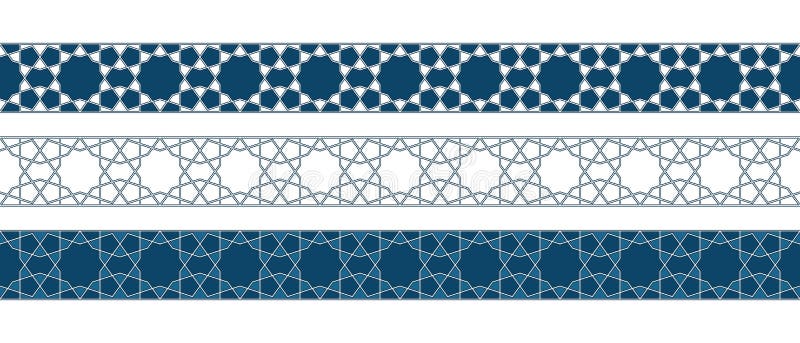 Islamic Ornament Pattern Border for Ramadan Card Stock Vector ...