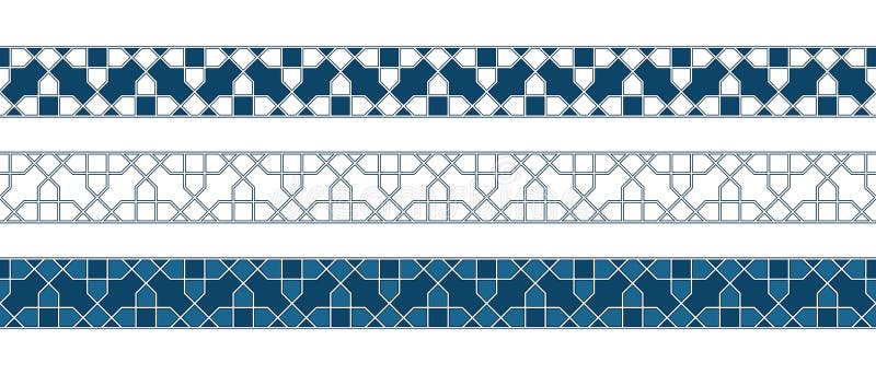 Islamic Ornament Pattern Border for Ramadan Card Stock Vector ...