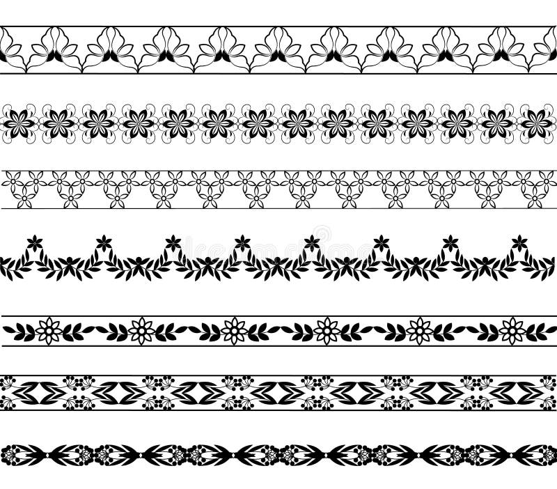 Set of Viking Border Designs Stock Illustration - Illustration of ...