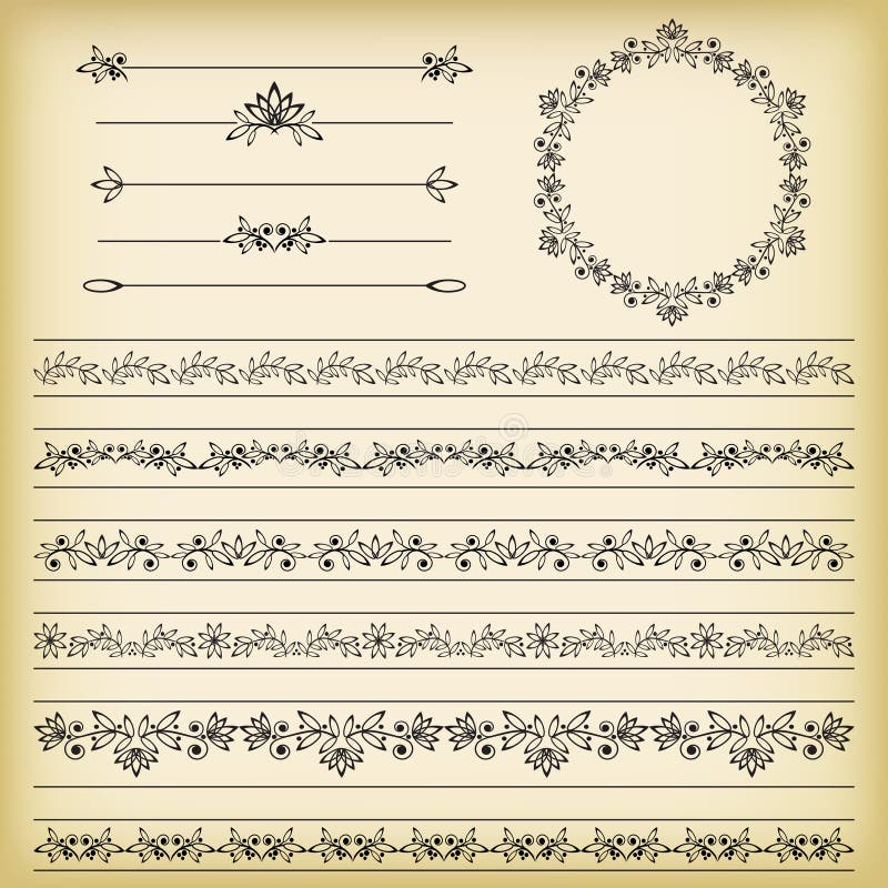 Set of borders. stock vector. Illustration of editable - 34428338