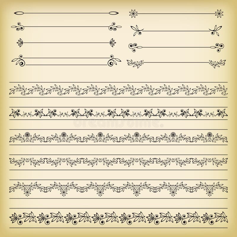 Set of borders. stock vector. Illustration of abstract - 34428345