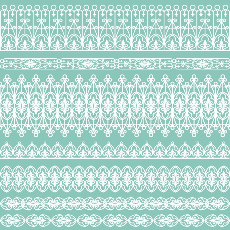 Set of borders stock vector. Illustration of ornate, pattern - 90453801