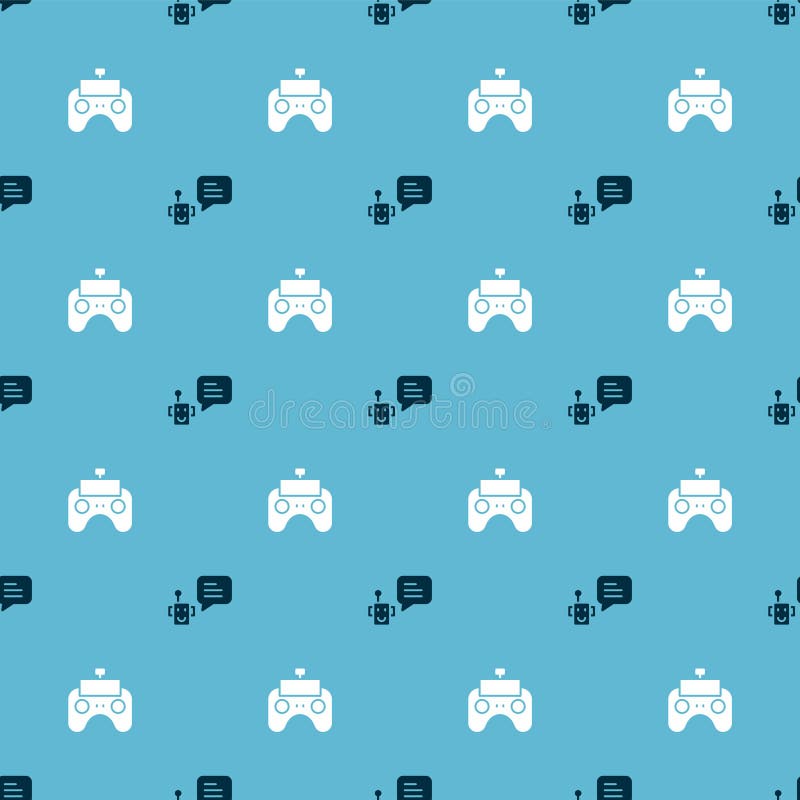 Set Bot and Remote Control on Seamless Pattern. Vector Stock ...
