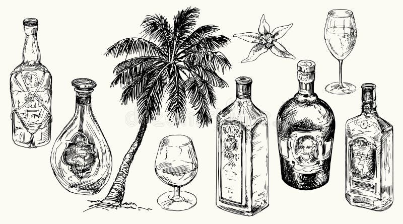 Rum Bottle stock illustration. Illustration of piratical - 2707371