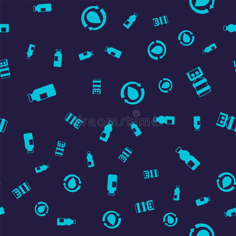 Set Bottle of Water, Water Cooler, Recycle Clean Aqua and on Seamless ...