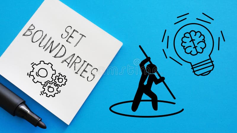 Set Boundaries is Shown Using the Text Stock Image - Image of ...
