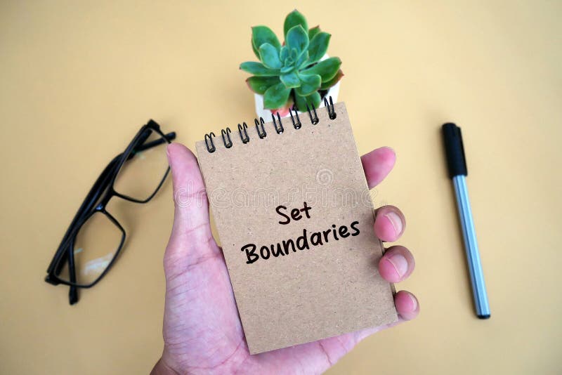 Set Boundaries, Typography of the Word Set Boundaries Written on a ...