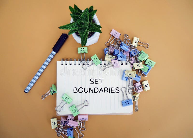 Set Boundaries, Typography of the Word Set Boundaries Written on a ...