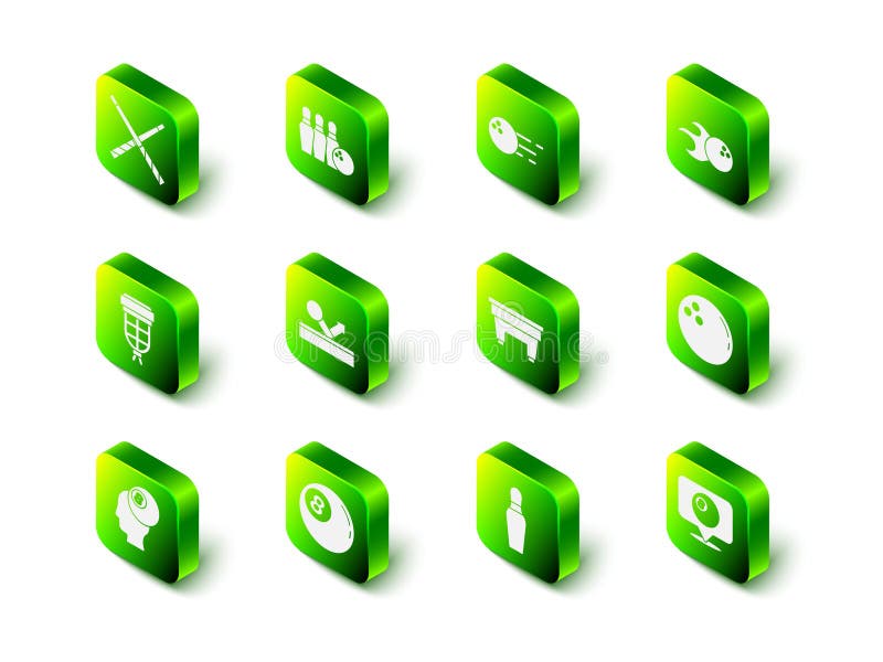 Set Bowling Pin and Ball, Location with Billiard, Billiard Table, and ...