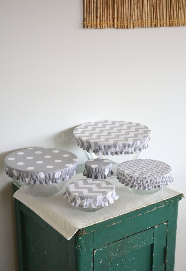 Set of Bowls Covered with Reusable Zero Waste Cloth Covers Stock Photo ...