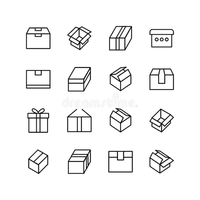 Package Box Line Icon. Delivery Parcel Sign. Cargo Goods. Neon Light ...