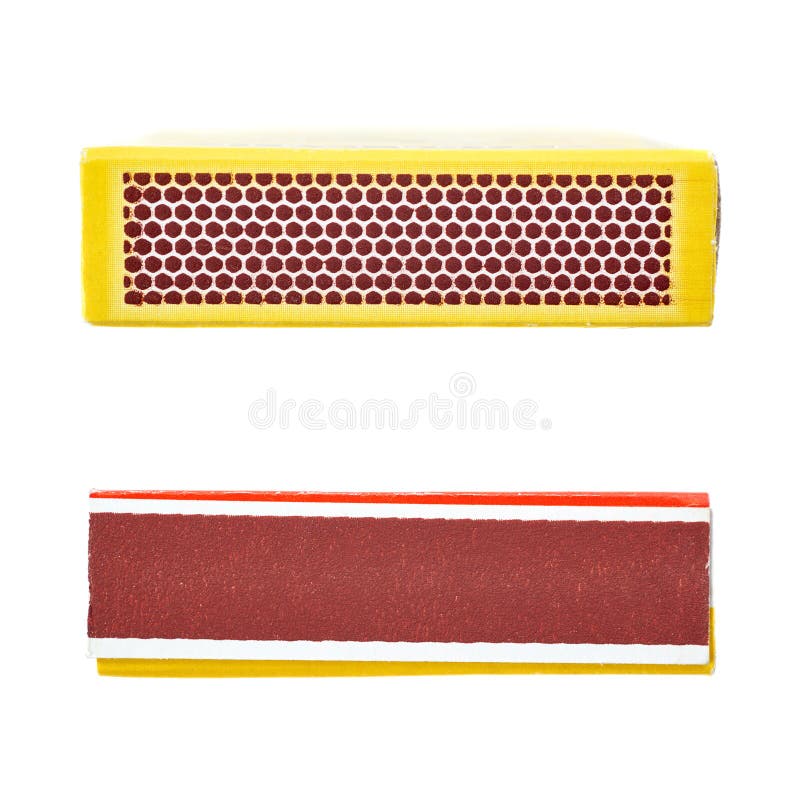Set of Box Side of Matches Isolated Over the White Background Stock ...