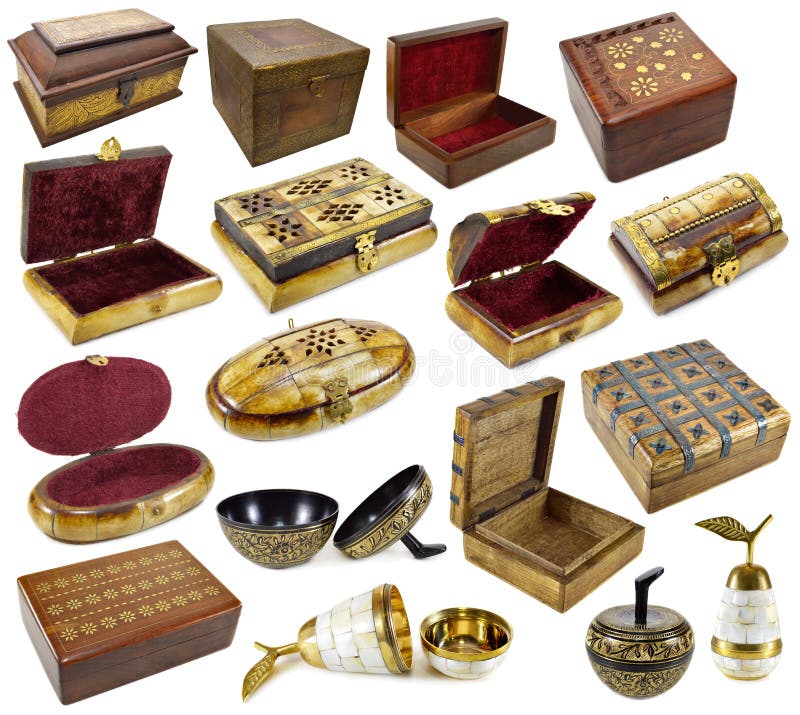 Antique Americana Old Objects Collection Isolated Stock Photo - Image ...