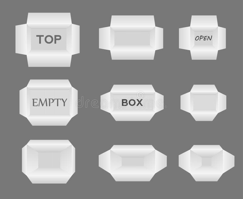 Set of Boxes Different Sizes for Your Design Stock Vector ...