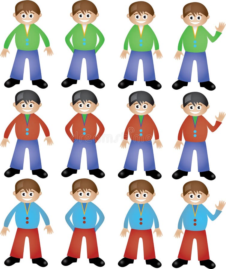 Set boy stock vector. Illustration of illustrations, person - 42949686