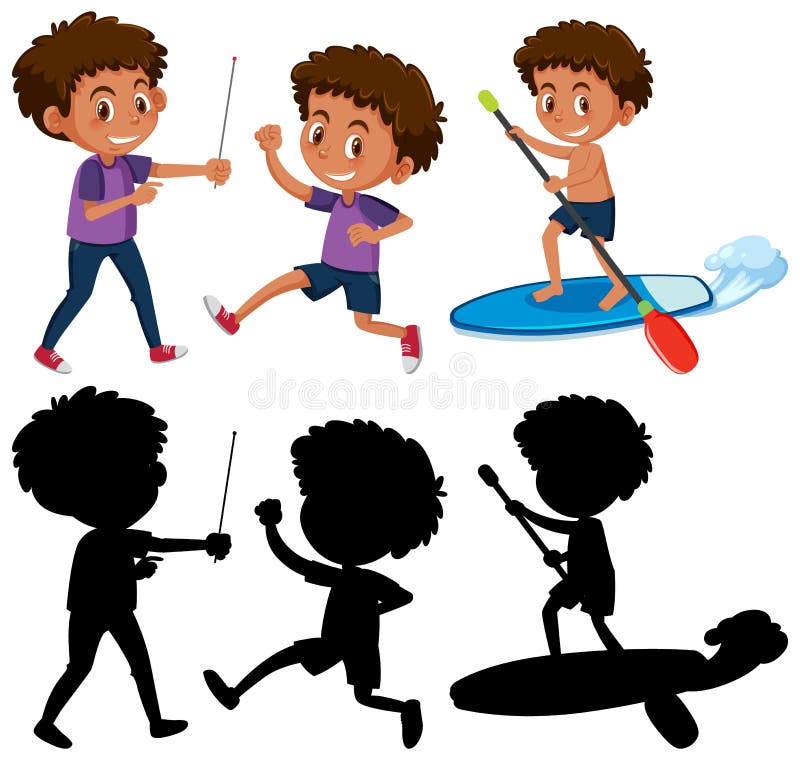 Cartoon Boy Different Positions Stock Illustrations – 493 Cartoon Boy ...