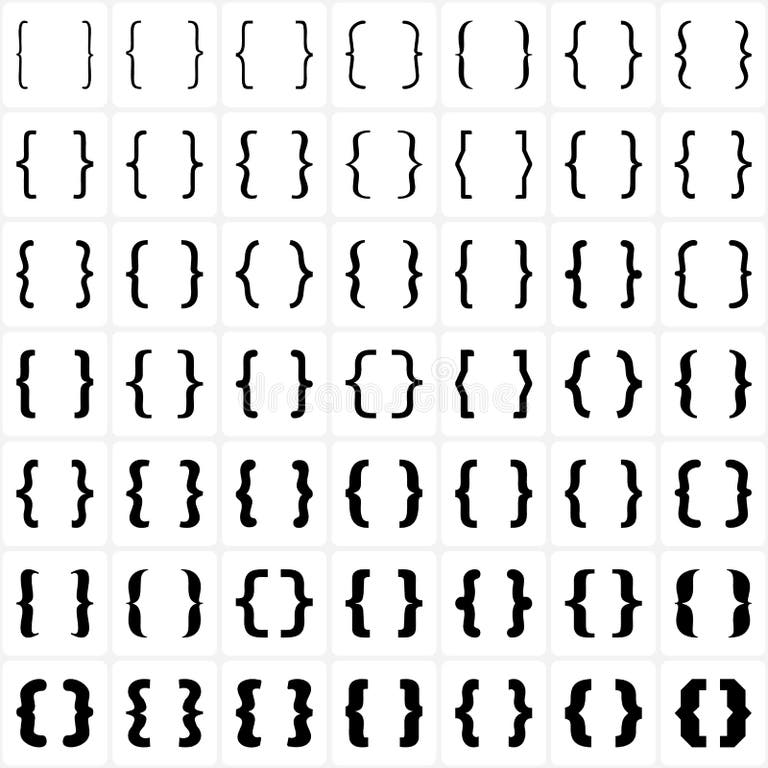 Curly Braces Stock Illustrations – 761 Curly Braces Stock Illustrations ...