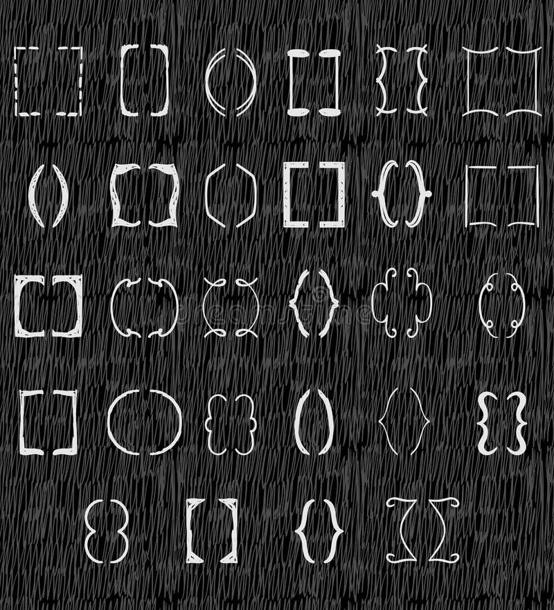 Set of brackets stock vector. Illustration of black, braces - 90813119