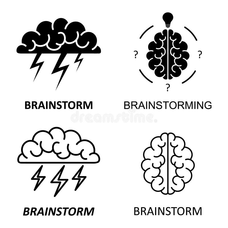 Brain, Brainstorming, Idea, Creativity Logo and Icon. Vector Stock ...