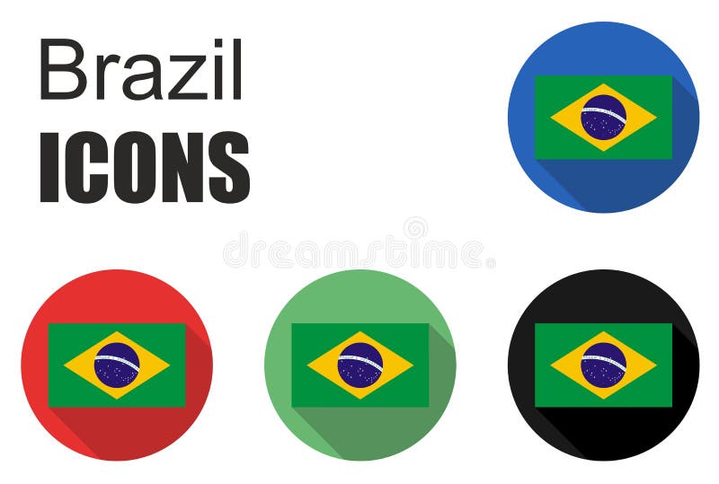 Set brazil flat icons stock illustration. Illustration of language ...