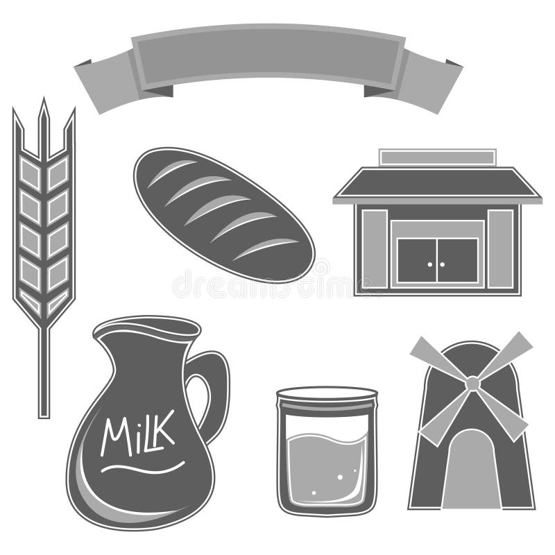 Set of Bread icon stock vector. Illustration of france - 65899004