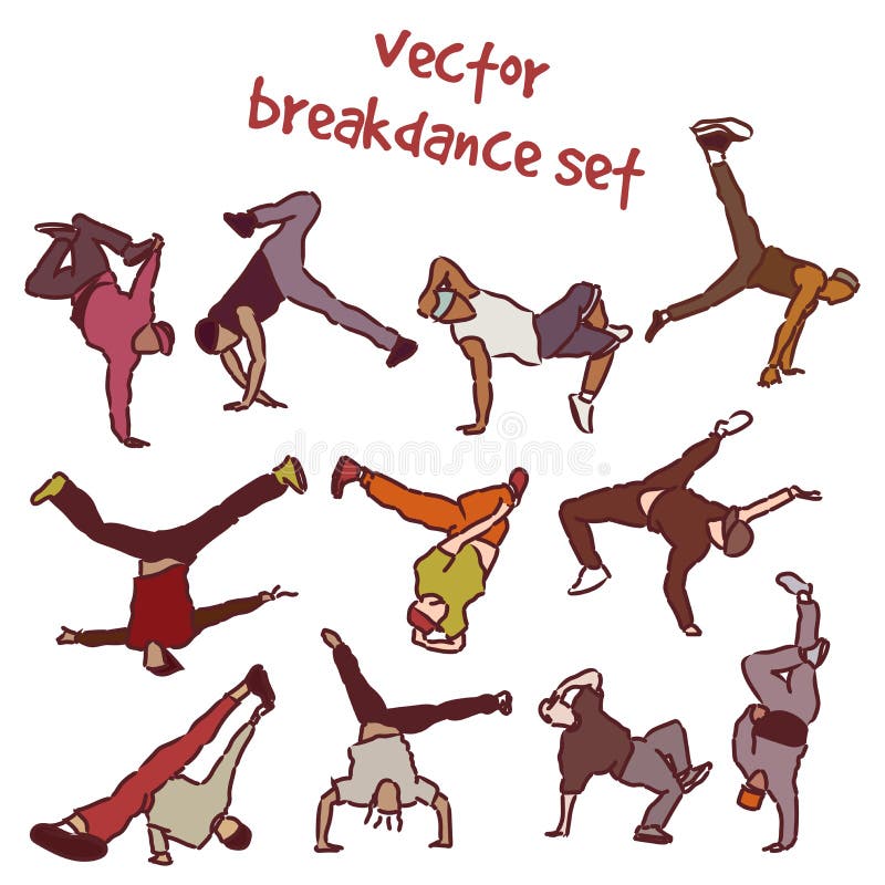 Break dancers vector stock vector. Illustration of dancersn - 172643405