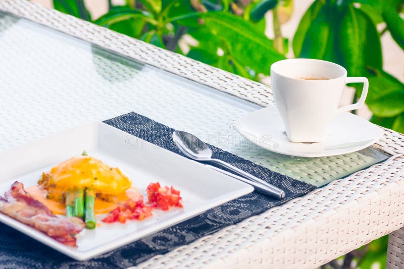 Set of Breakfast and Coffee Stock Photo - Image of coffee, resterant ...