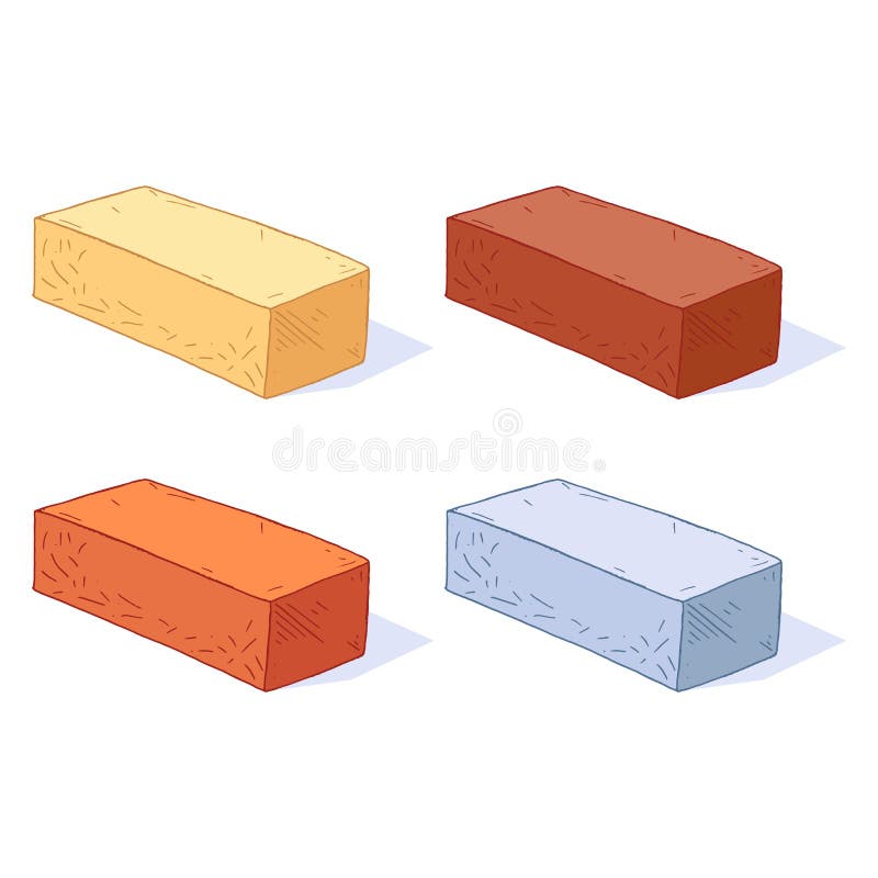 Brick. Red Brick. Vector Illustration of a Red Brick Building. Hand ...