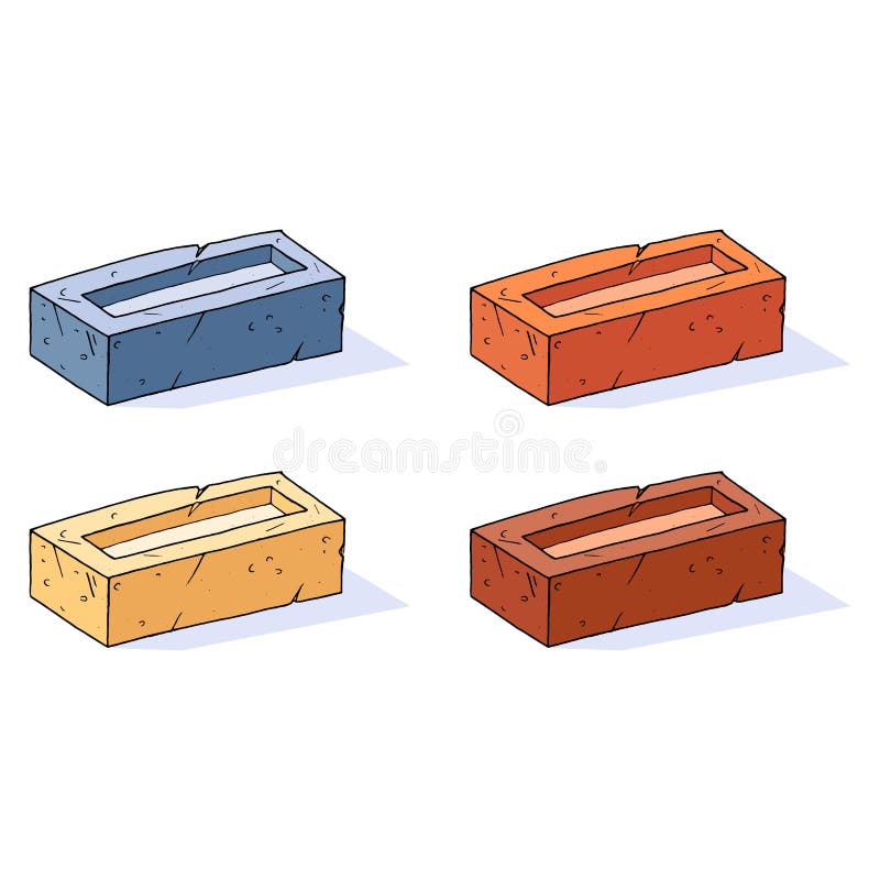 Brick. Red Brick. Vector Illustration of a Red Brick Building. Hand ...