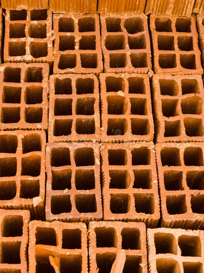 A Set of Bricks Arranged, Stacked, for Sale. Stock Image - Image of ...