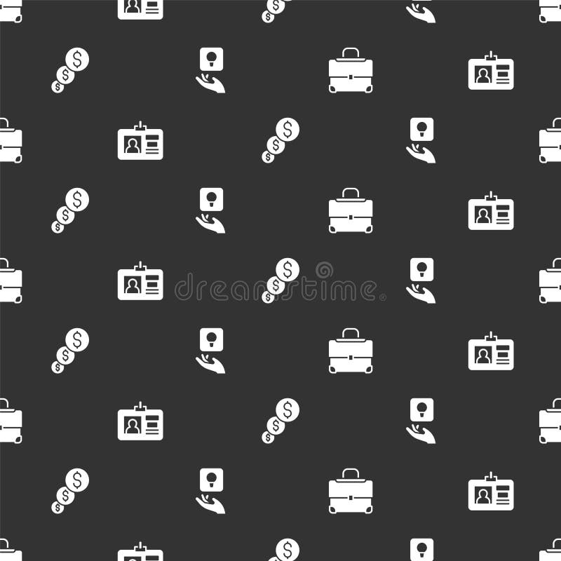 Set Briefcase, Identification Badge, Financial Growth and Dollar and ...