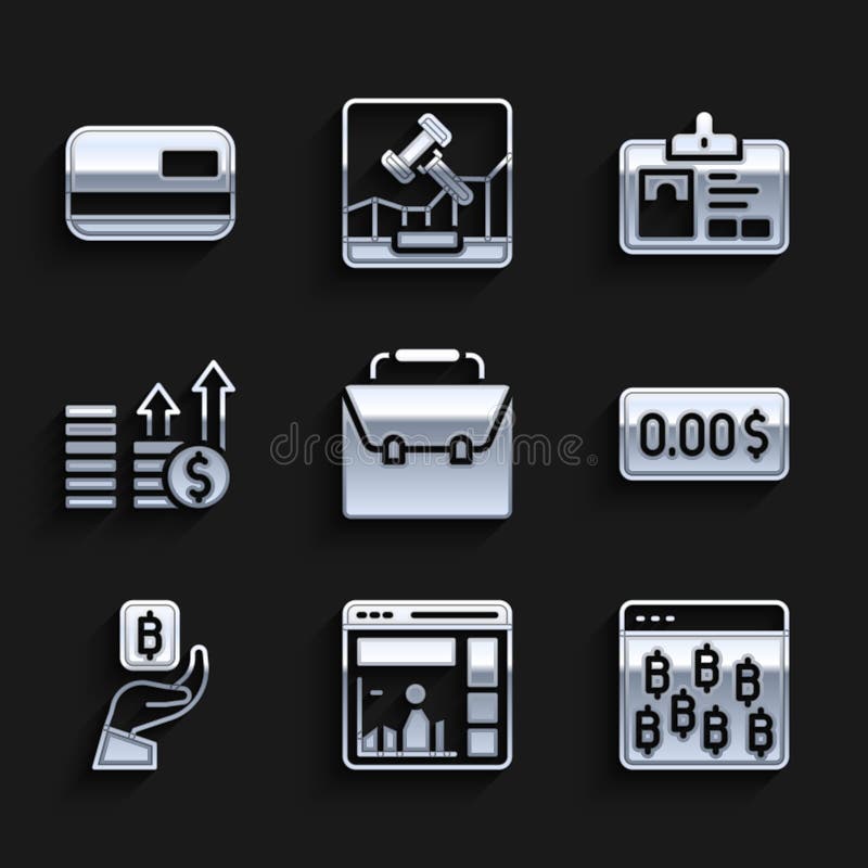 Set Briefcase, Website with Growth Graph, Bitcoin in Browser, Zero Cost ...