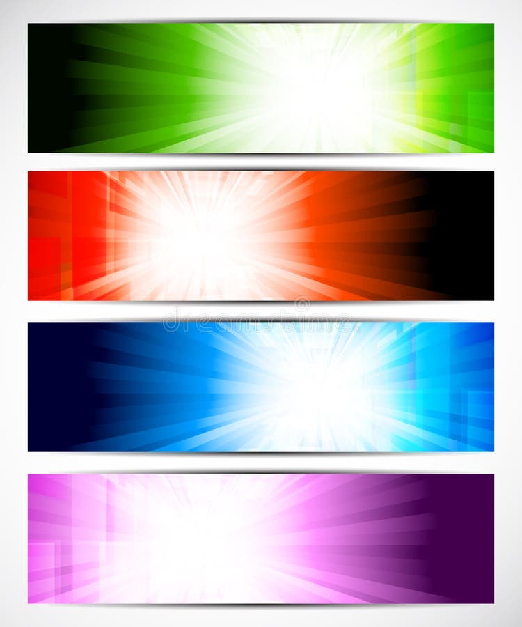 Set of bright banners stock vector. Illustration of background - 24015259