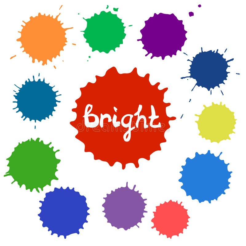 Set of bright color spots stock vector. Illustration of yellow - 73187239