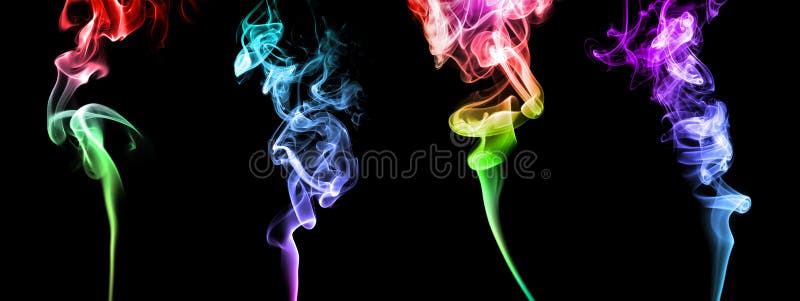 Set Of Bright Colored Smoke Stock Image - Image of creative, blurred ...
