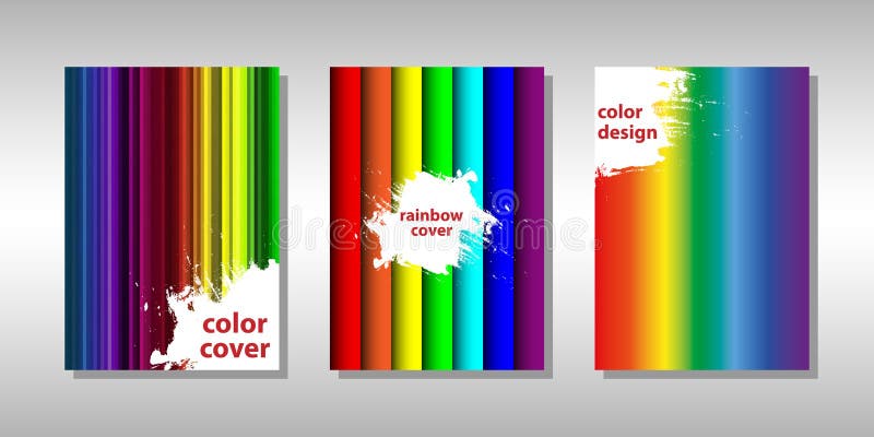A Set of Bright Colorful Covers in Rainbow Colors for Your Projects ...
