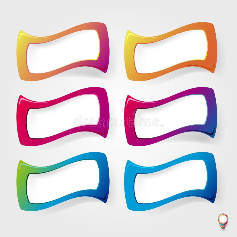 Set of Bright Labels. Web Frame Vector Stock Vector - Illustration of ...