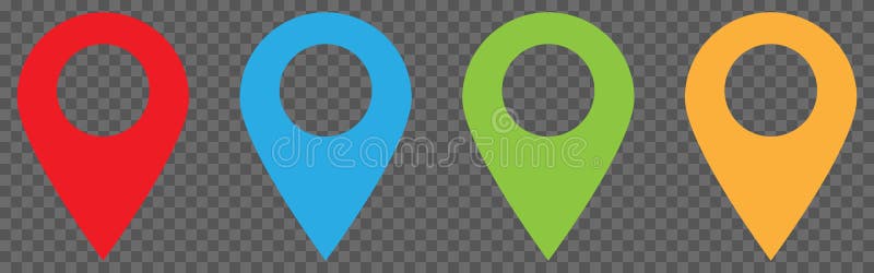 Set of Map Pin Location Icons Stock Vector - Illustration of design ...