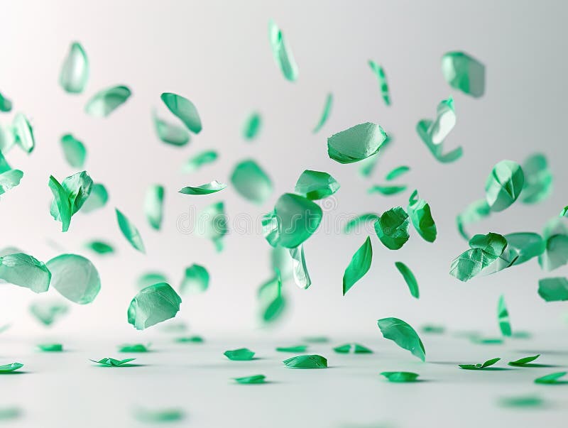 Set of Bright Mint Leaves Isolated on White Background. Photography of ...