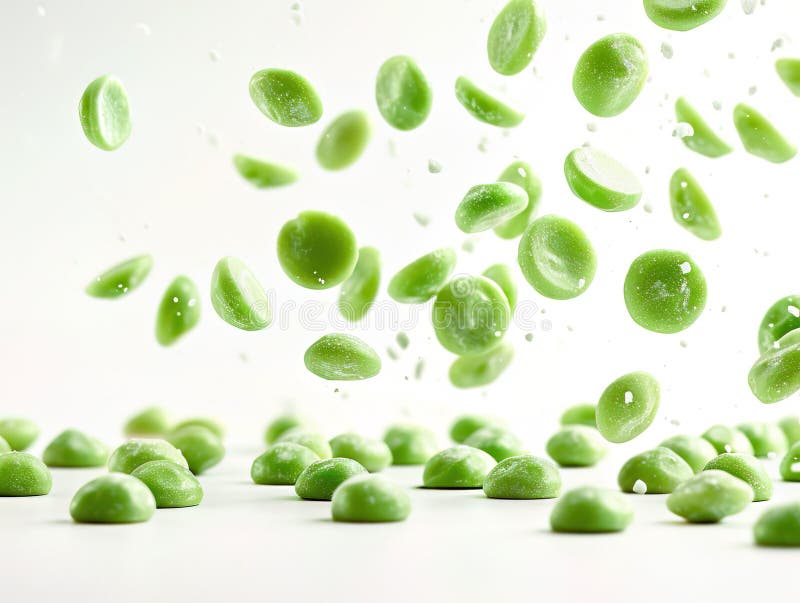 Set of Bright Mint Leaves Isolated on White Background. Photography of ...